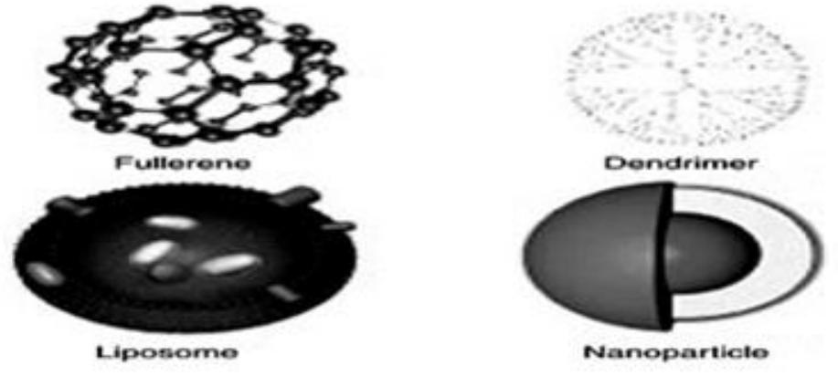 Different types of nano particulate structures