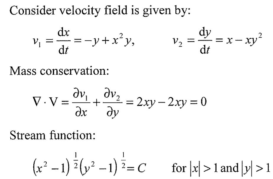 The streamline in blue in fig. 2 is drawn by the simplified