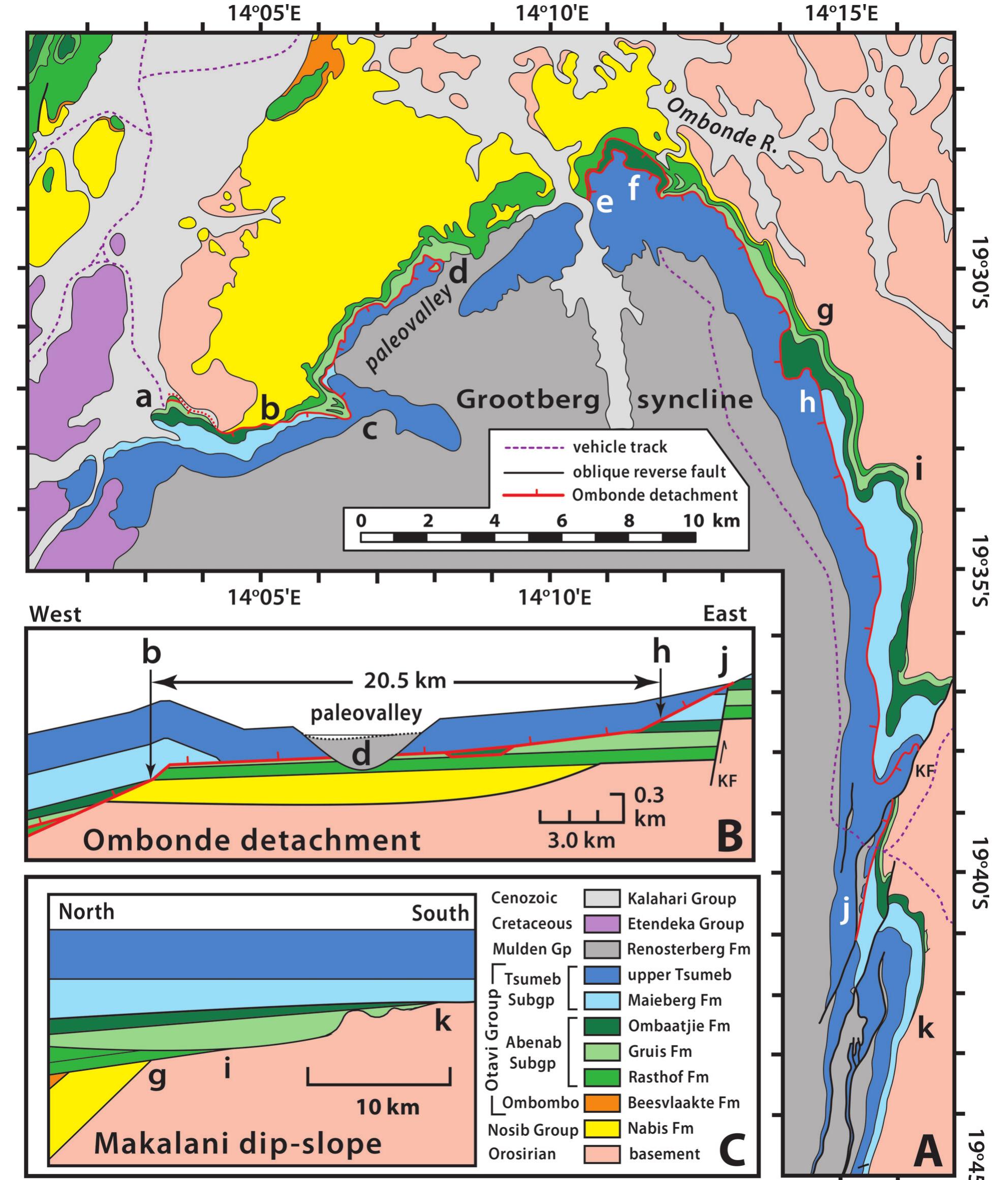 (a) geologic map of the grootberg syncline (location, fig.