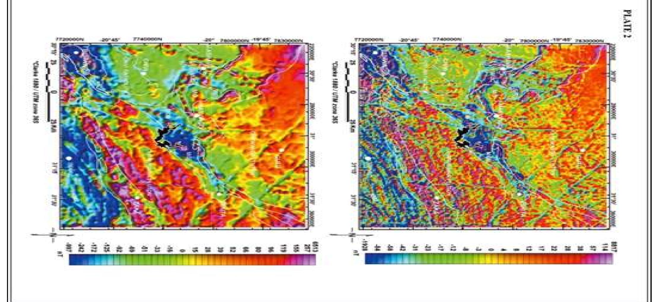 Showing the magnetic anomaly maps of the mgb and surrounding