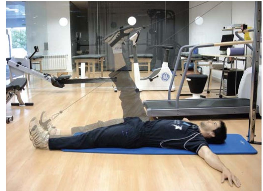 Hamstring catapult. example of open kinetic chain, single