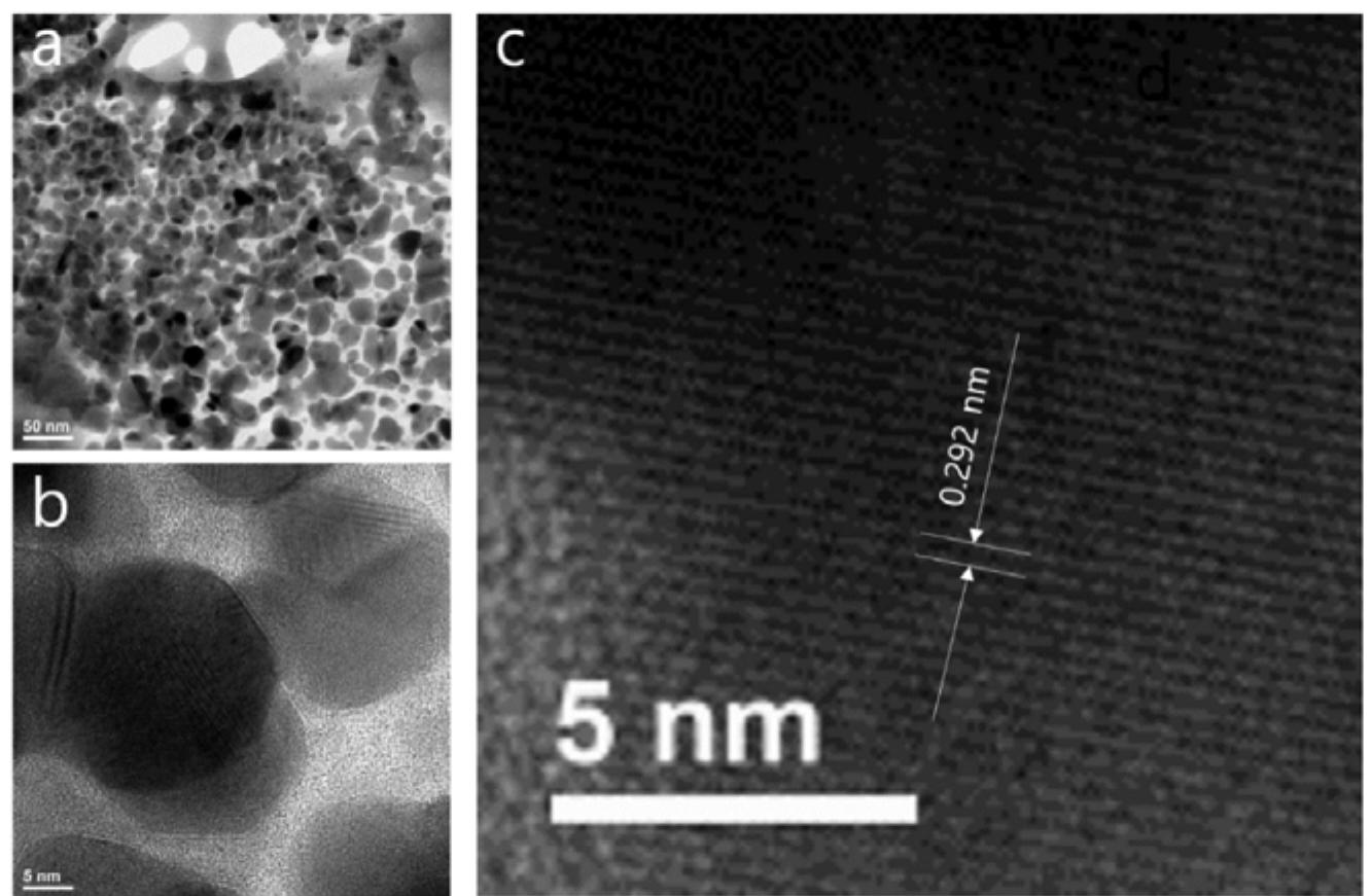 $1. (a) and (b). transmission electron microscopy images of