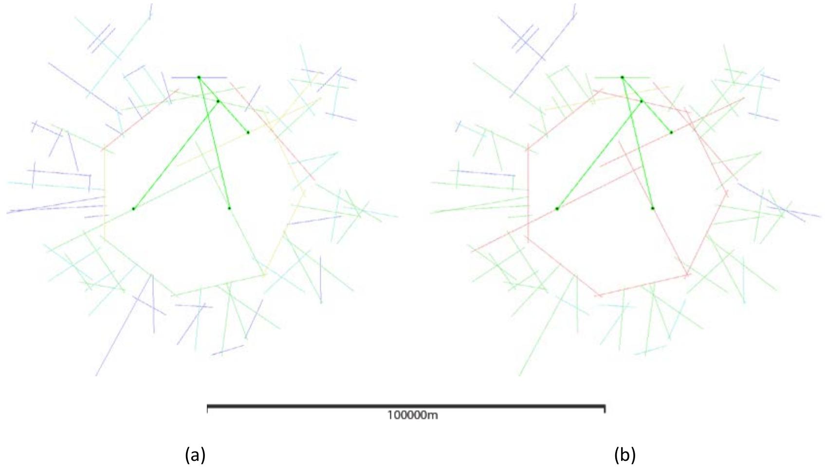 (a) axial map of the compound circulation system, coloured