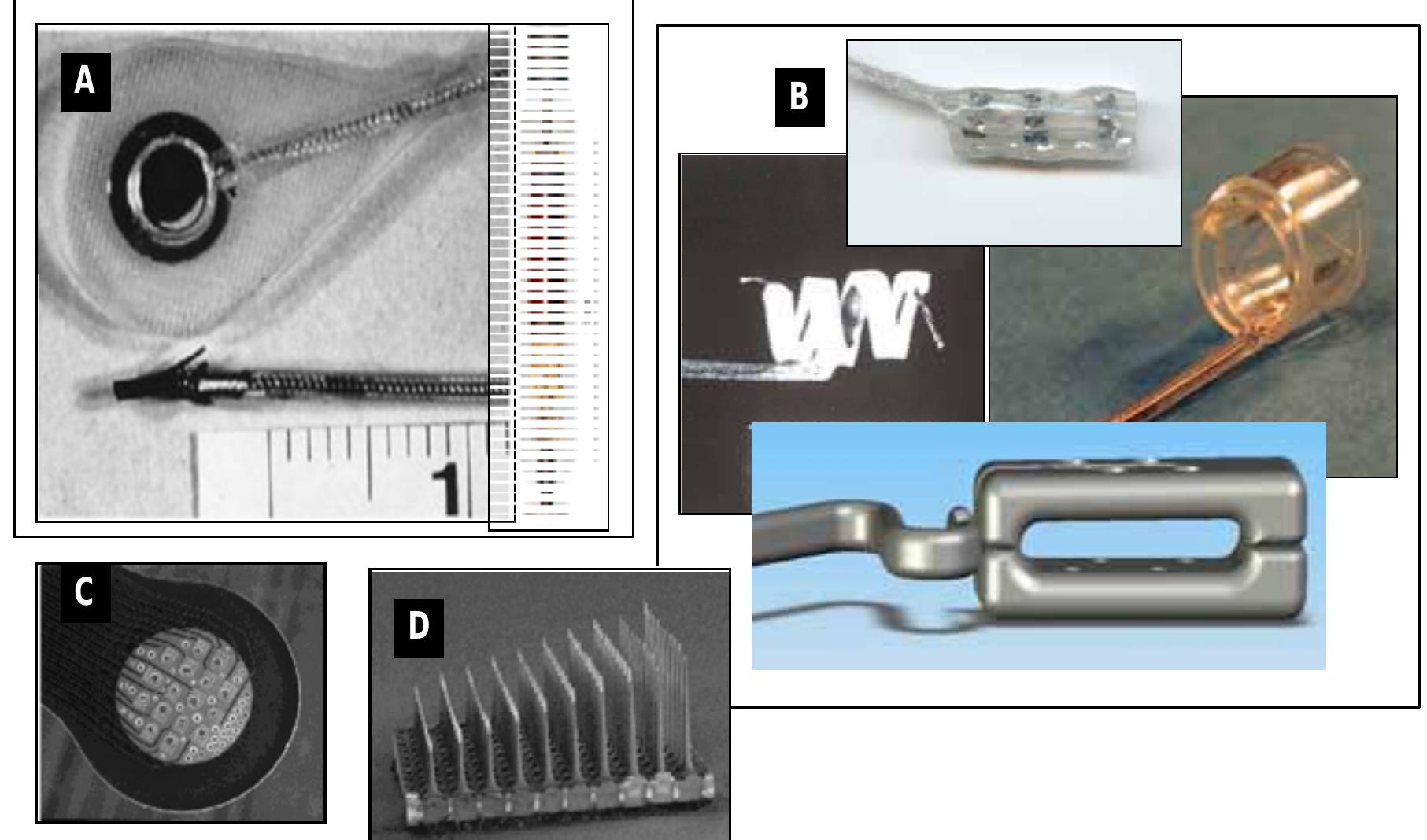 Examples of electrodes for activating muscles. (a)