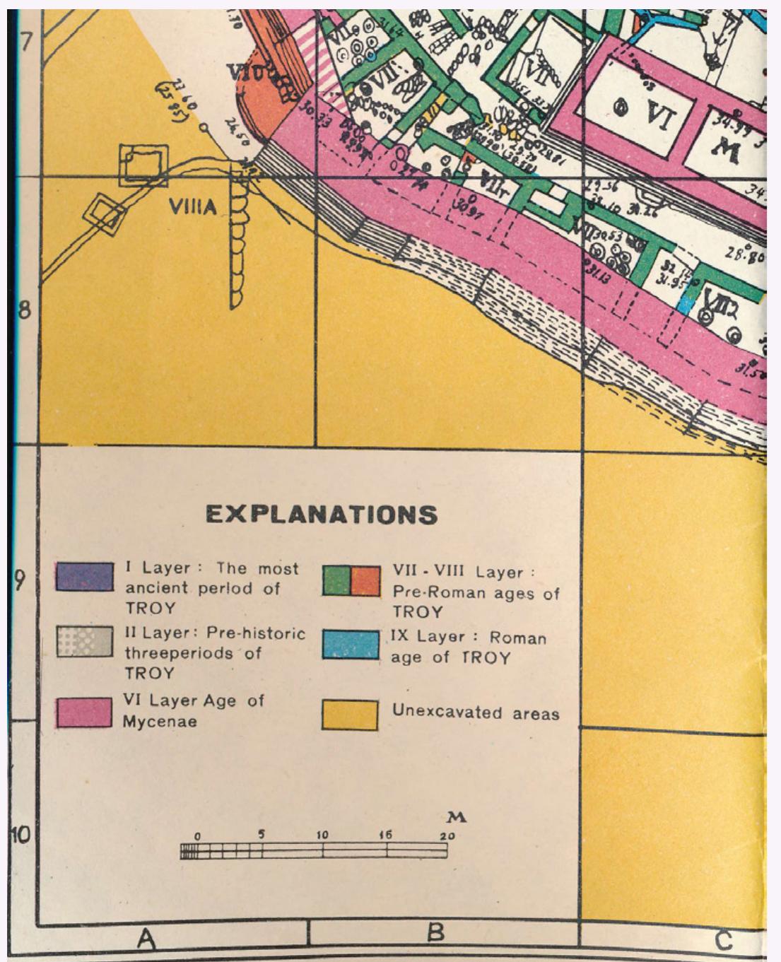 Mapping and color conventions used in the signage are