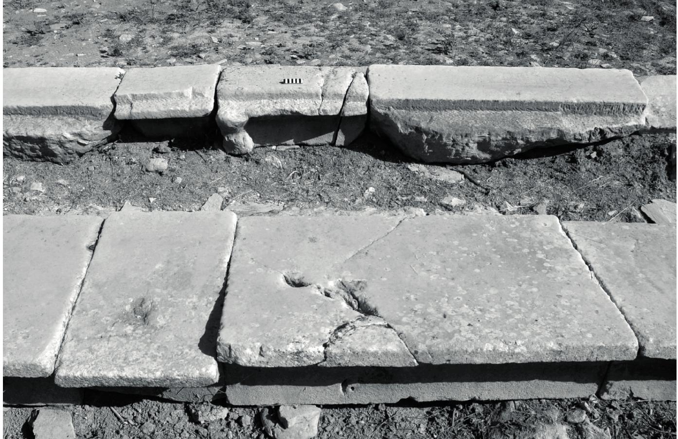 7. photo during excavation of a seat block, probably from