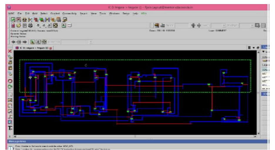 1 layout of 1-bit full adder/subtractor using hng gate.