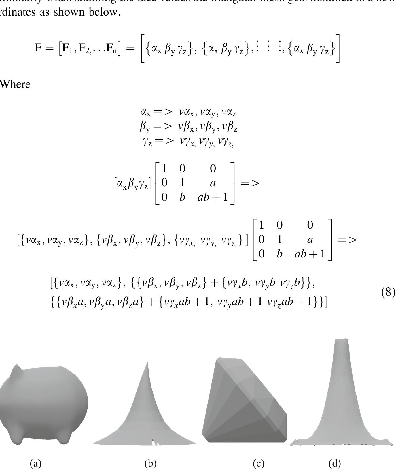 Shows input 3d mesh model when applying the cat map, the