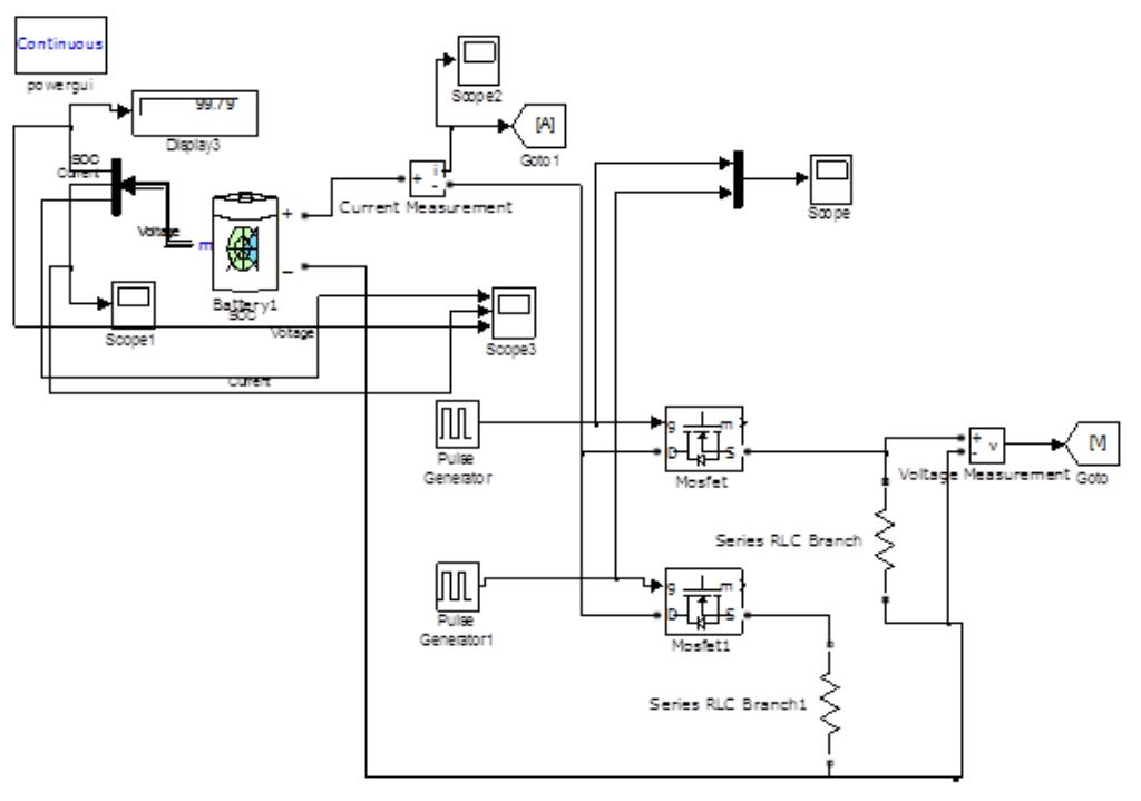Simulink model of internal resistance estimation. the