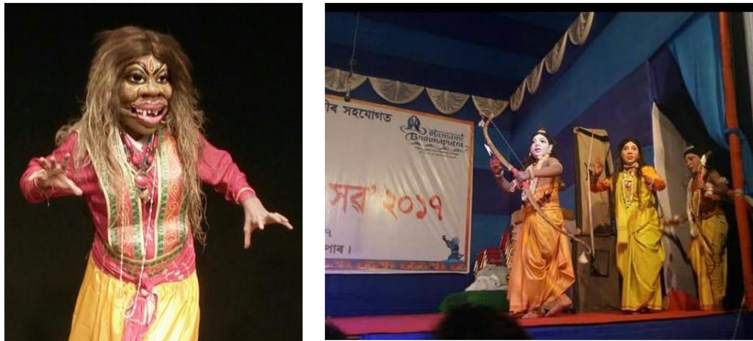 Characters of mukha bhaona (performing art form of assam)