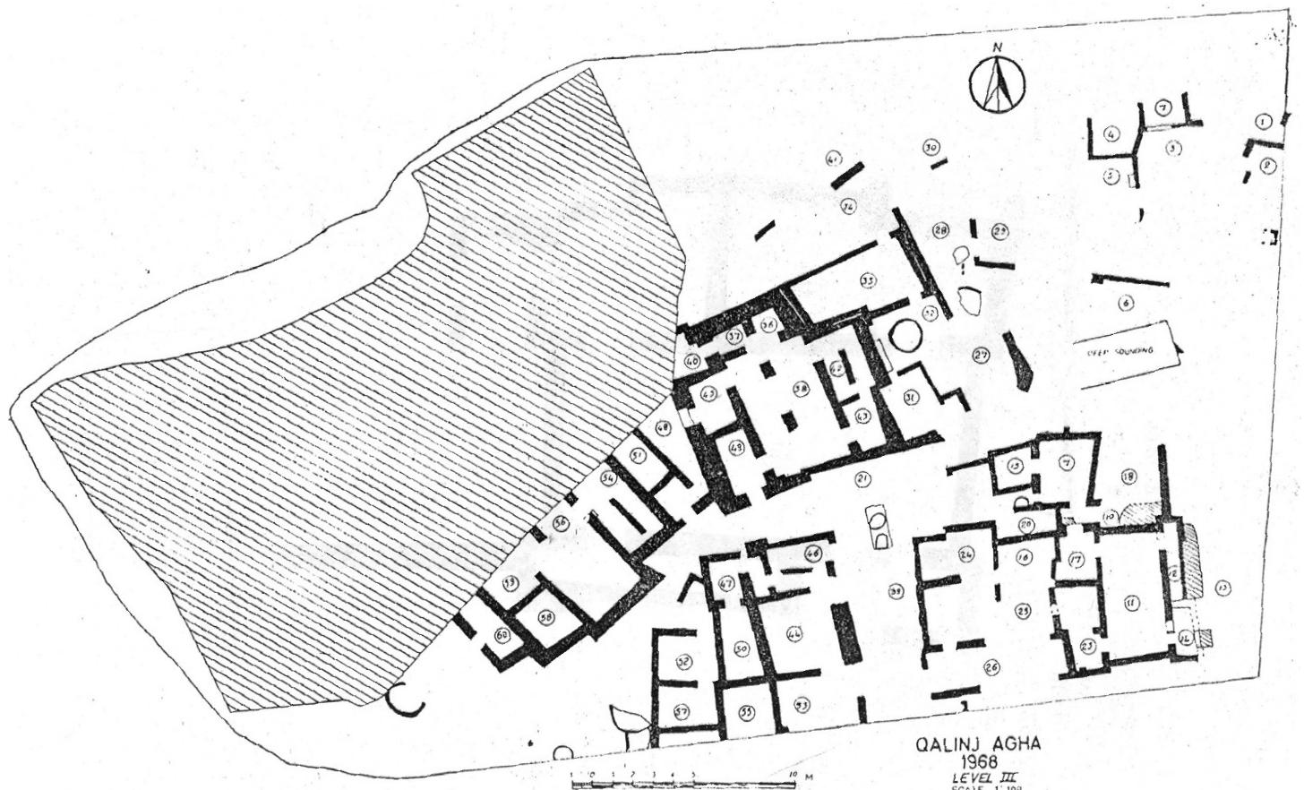 Map of qalinj agha, level 3 (abu al-soof, 1968: 39 pl 4).