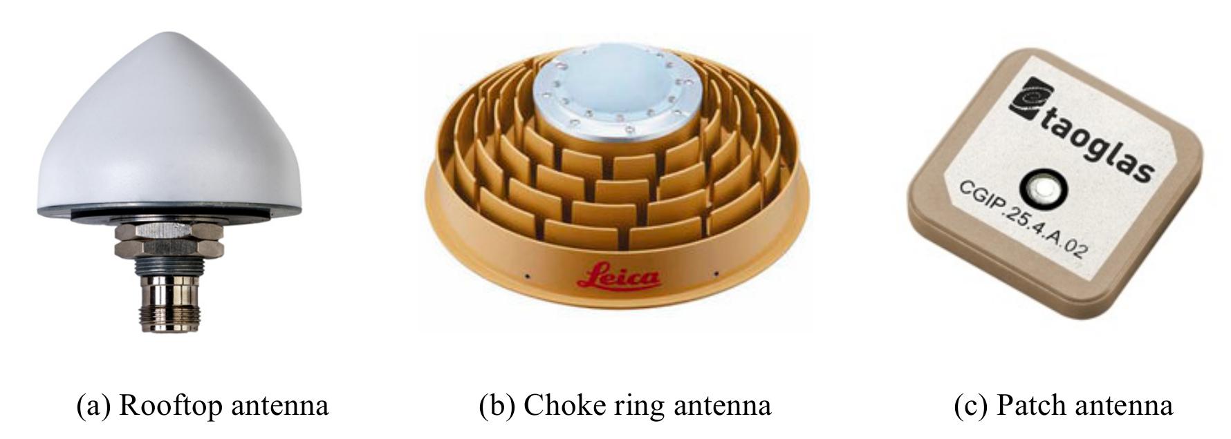 -3: examples of gps antenna types: (a) rooftop antenna, (b)
