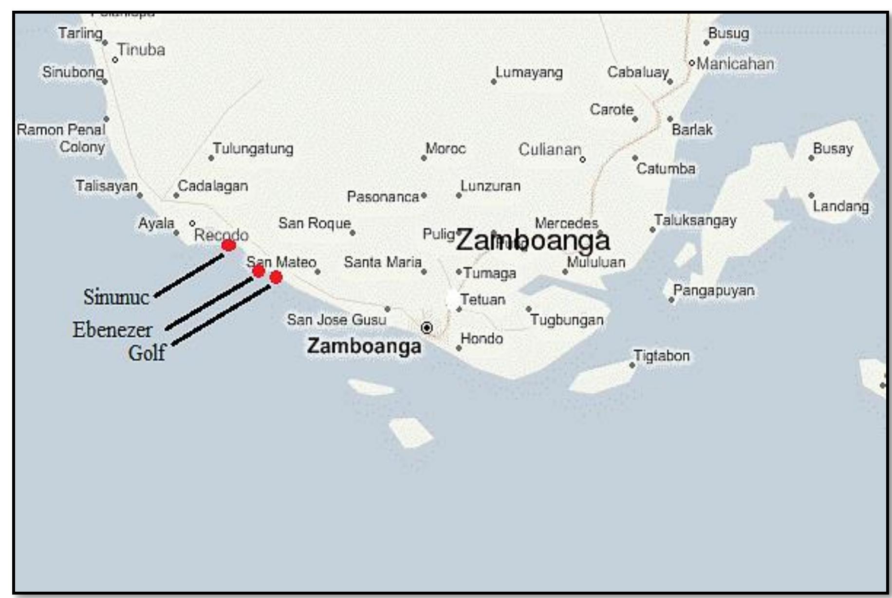 Map of the study site figure 1. map of zamboanga city,