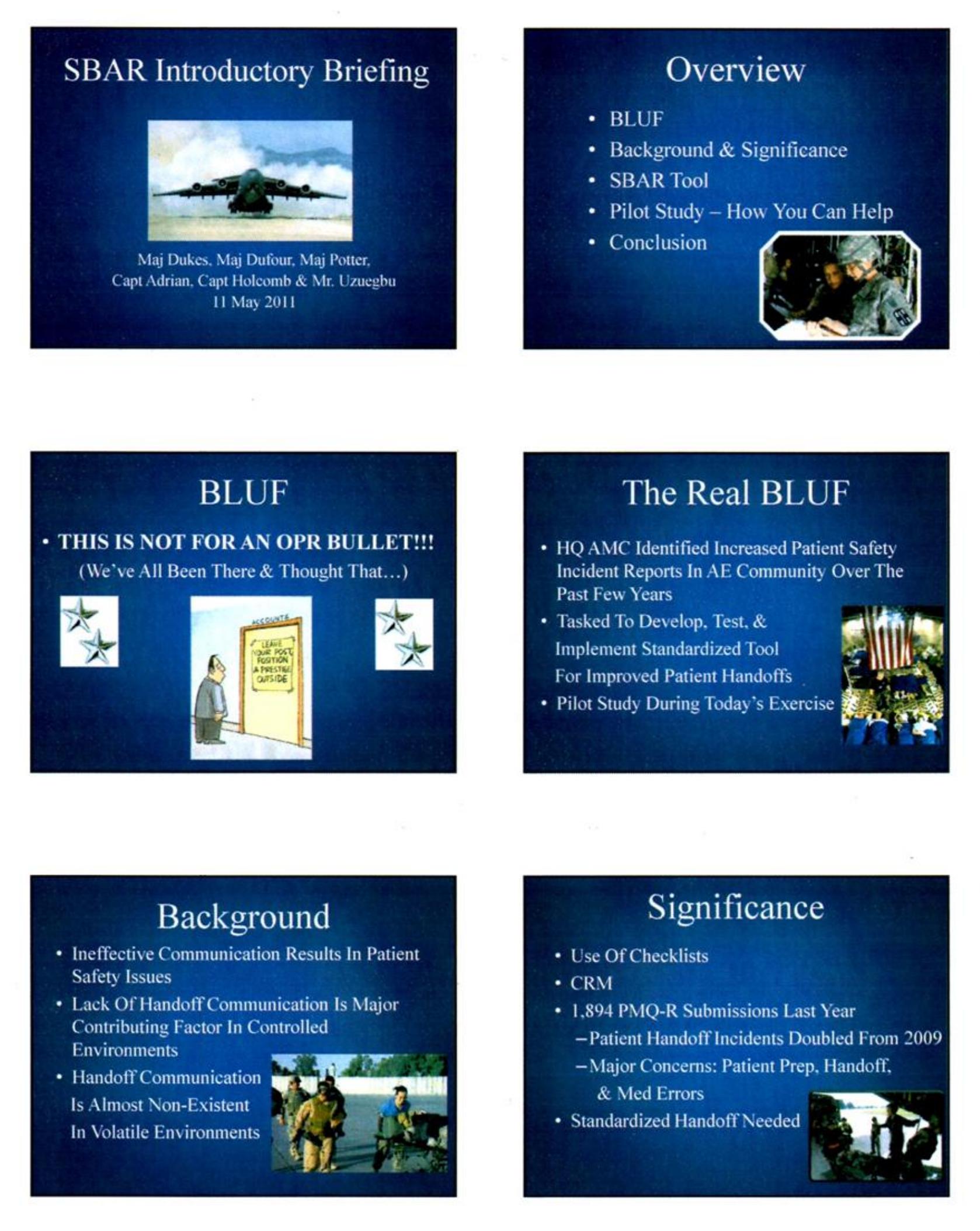 Figure 4 - Implementation of the SBAR Checklist to Improve