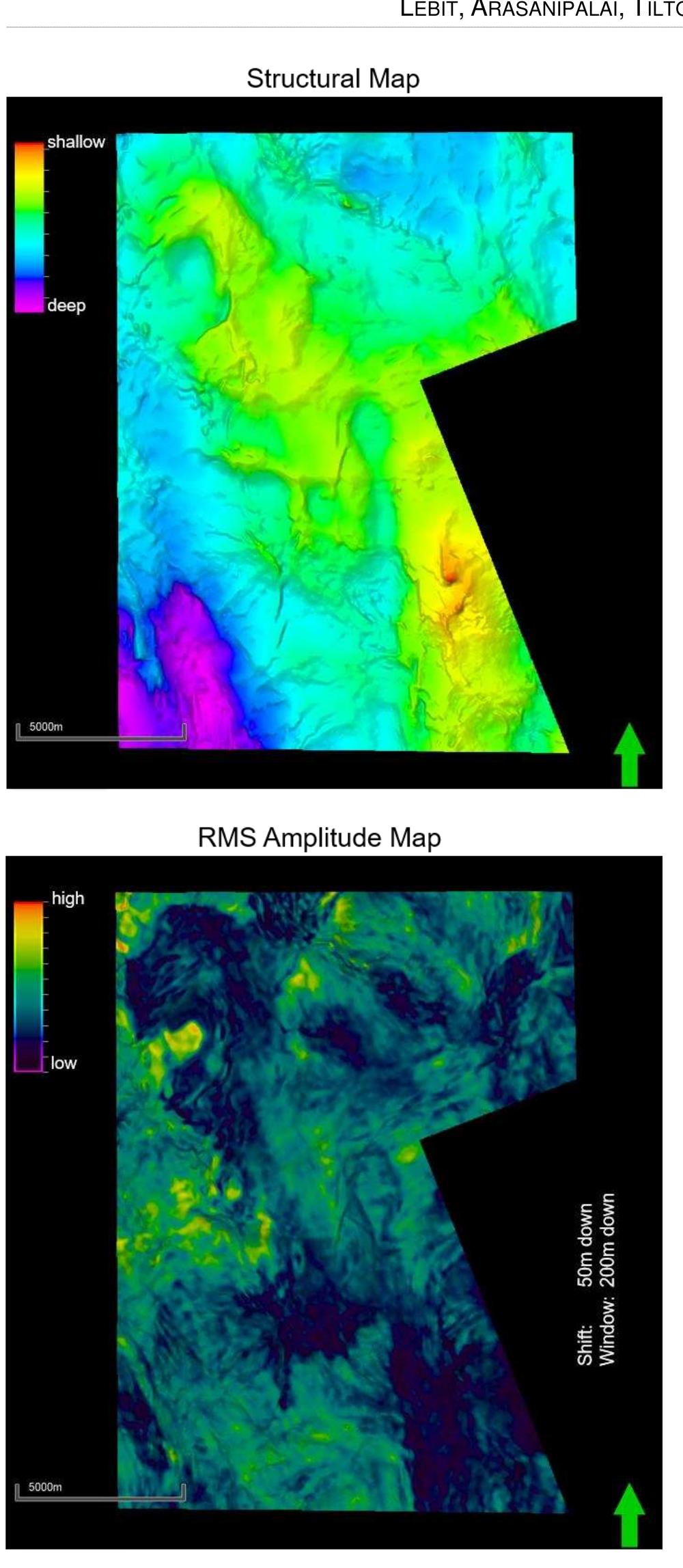 A — kirchhoff migration: structural map of the base of the