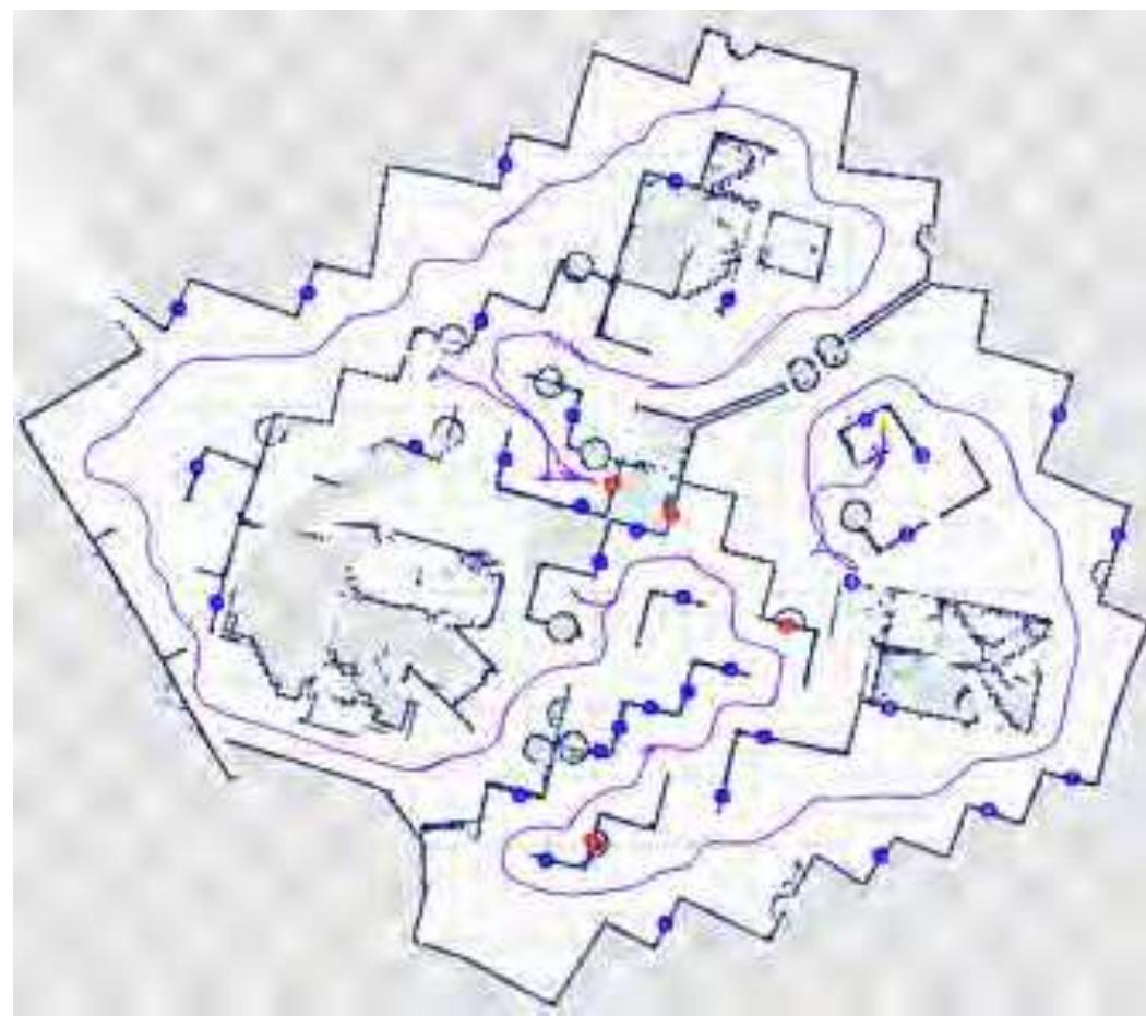 Map learned using the hector_slam system at the final