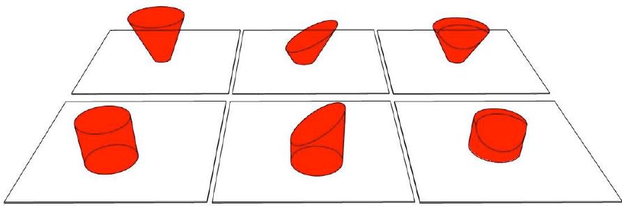 Sample of shape variations of tactile symbols. on the left,