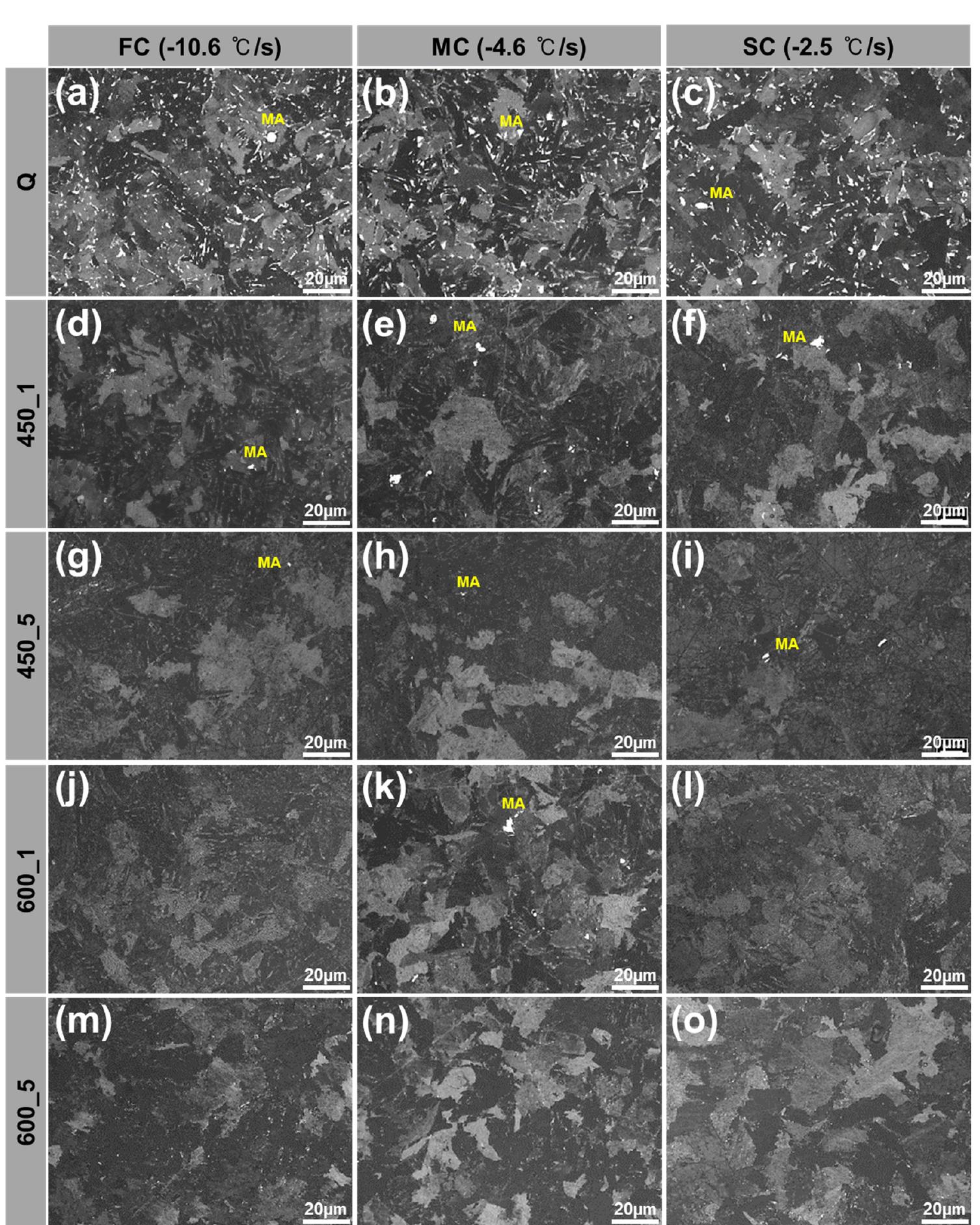 Optical micrographs of microstructure etched by klemm’s i to