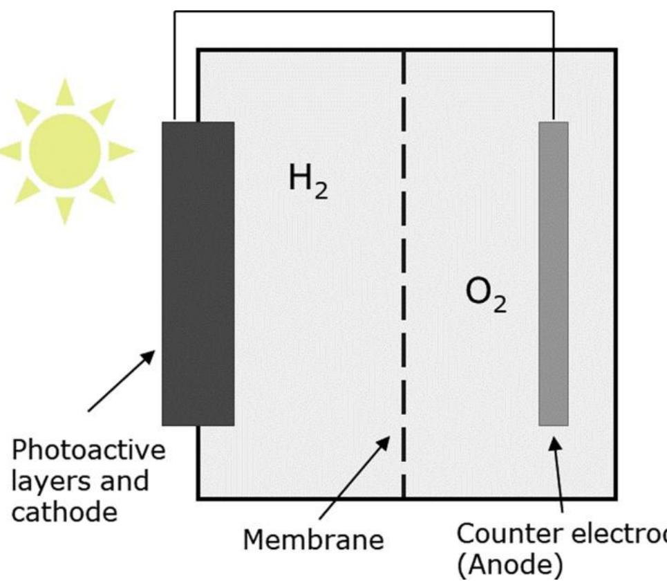 Photoelectrochemical electrolysis. reproduced with