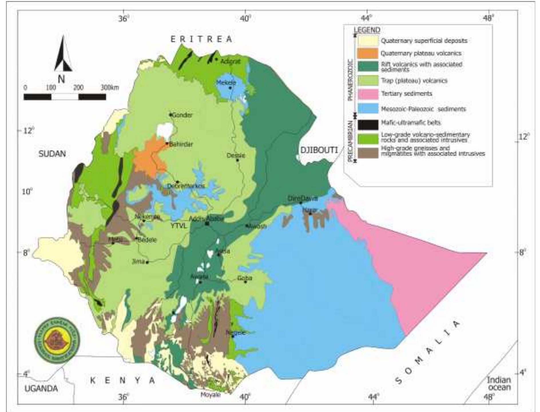 Figure 1 - from Geology of Ethiopia