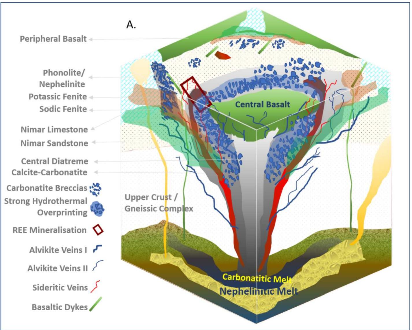 Generalised ree mineralization evolution model of the amba