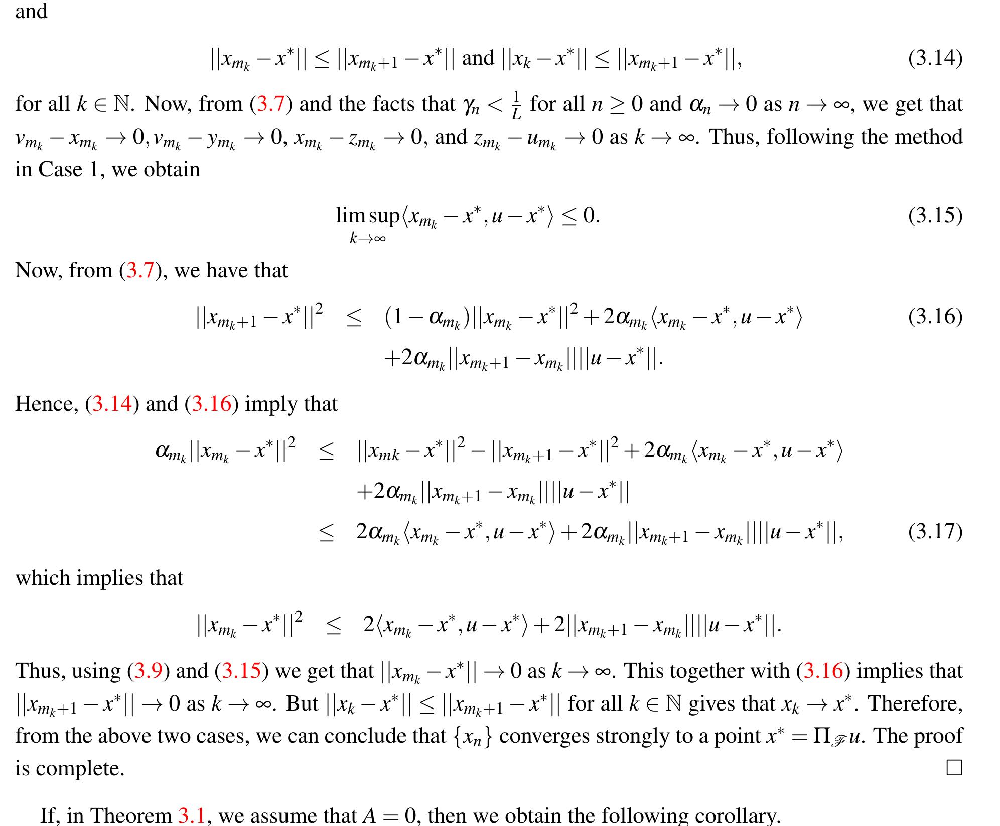 Table 1 - Convergence theorems of common solutions for fixed