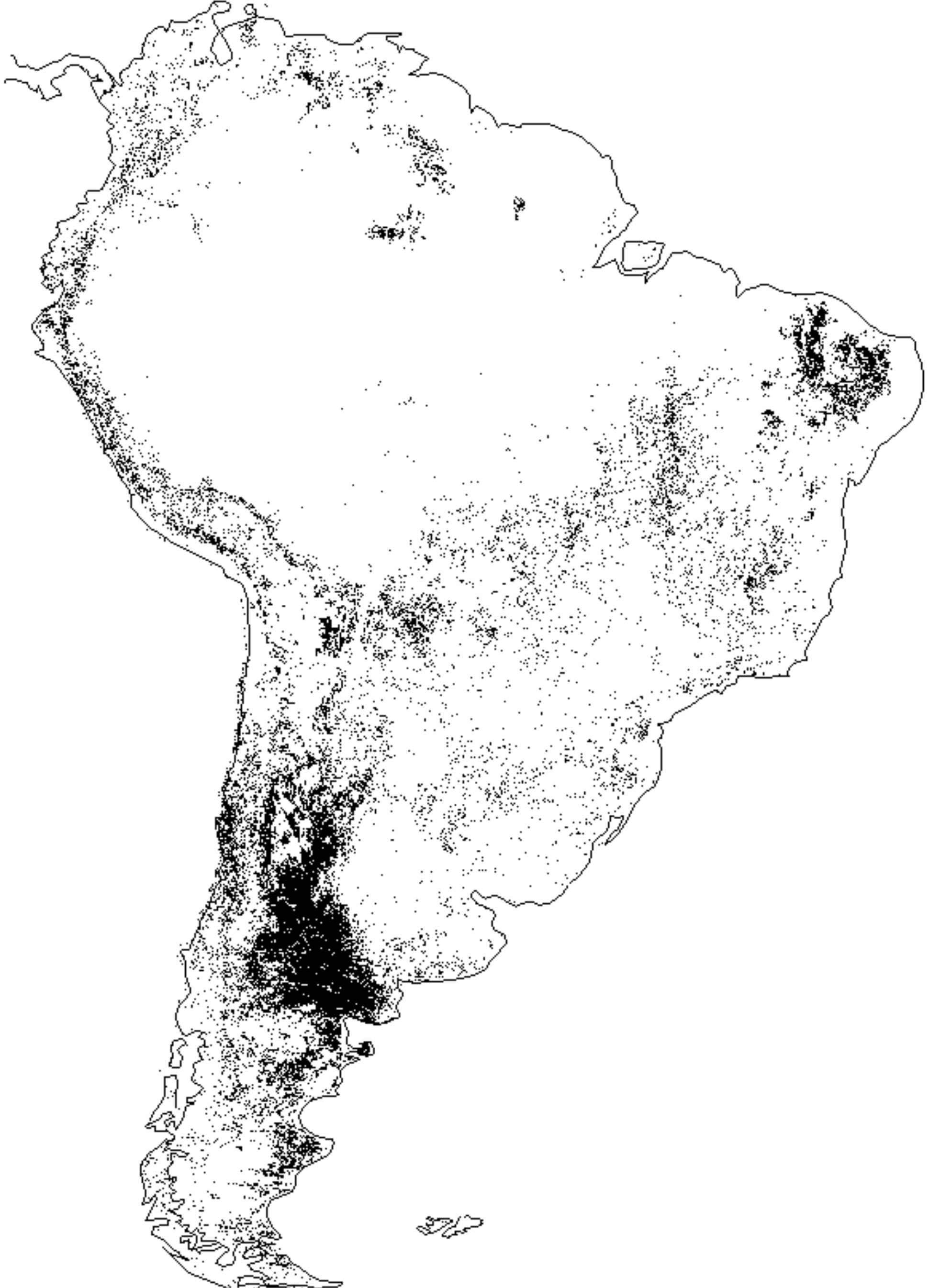 Figure 7 - A vegetation map of South America