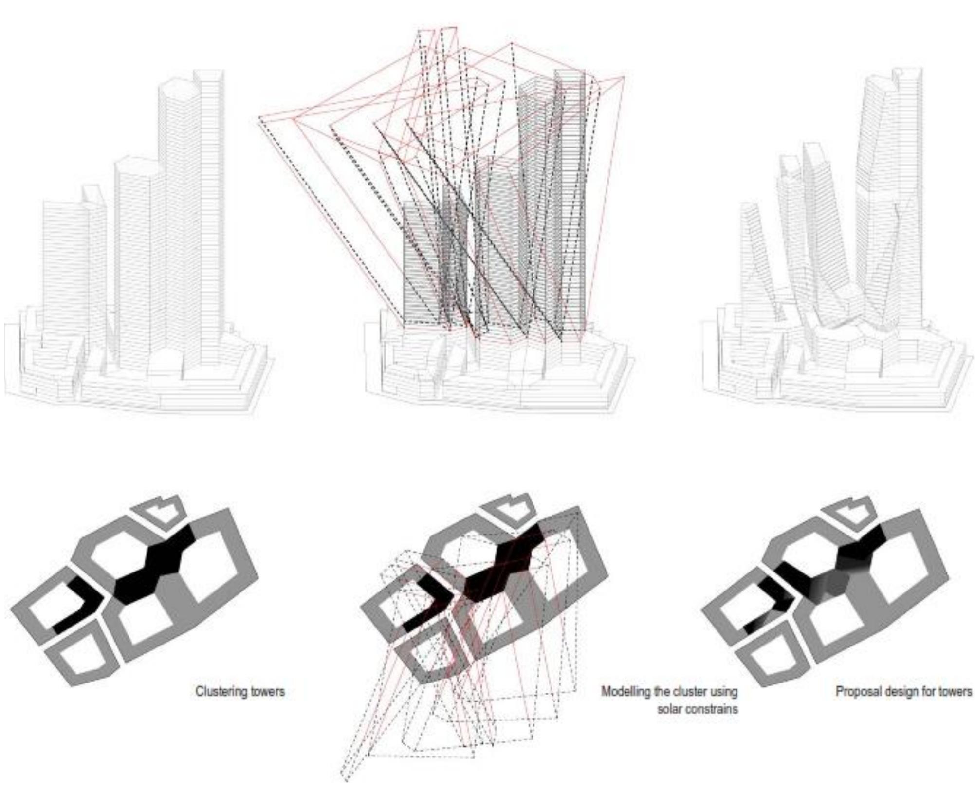 Tower morphology according to sunlight requirement due to