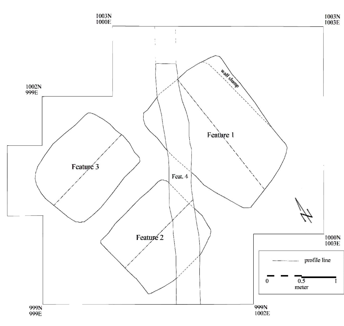 Plan view drawing of block 1 excavations. figure 8. plan
