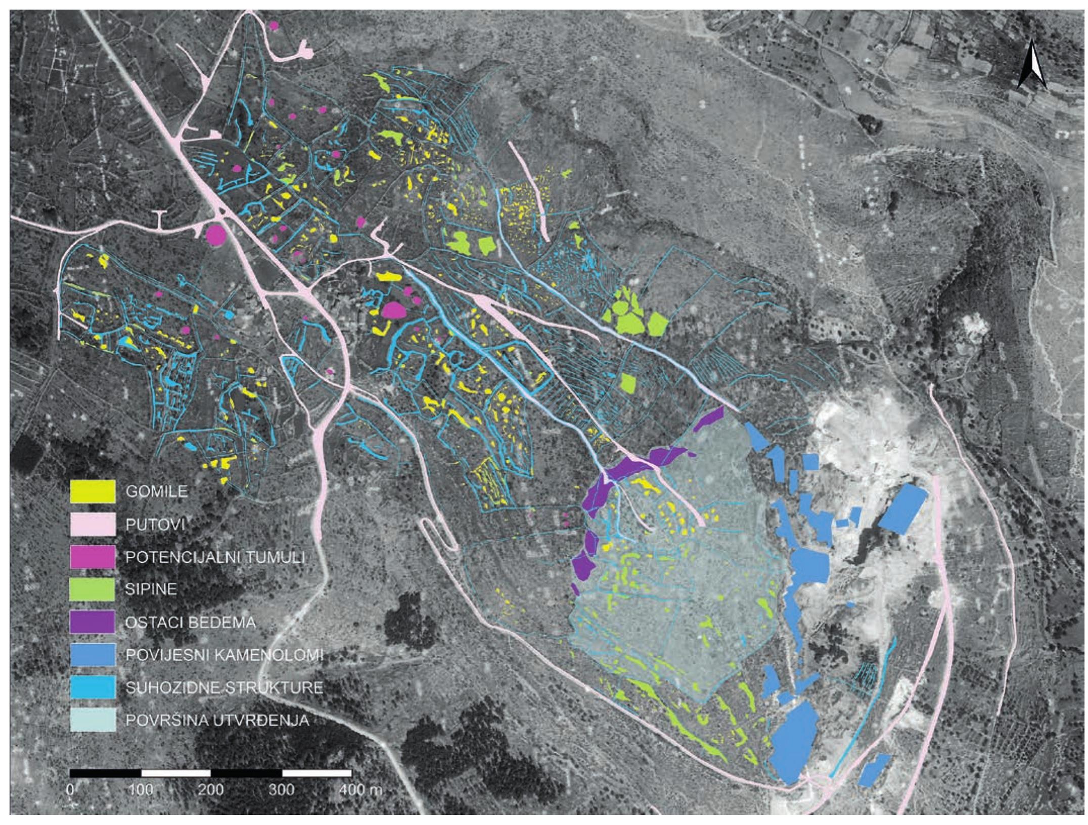Slika 3. site plan with a classification of mapped