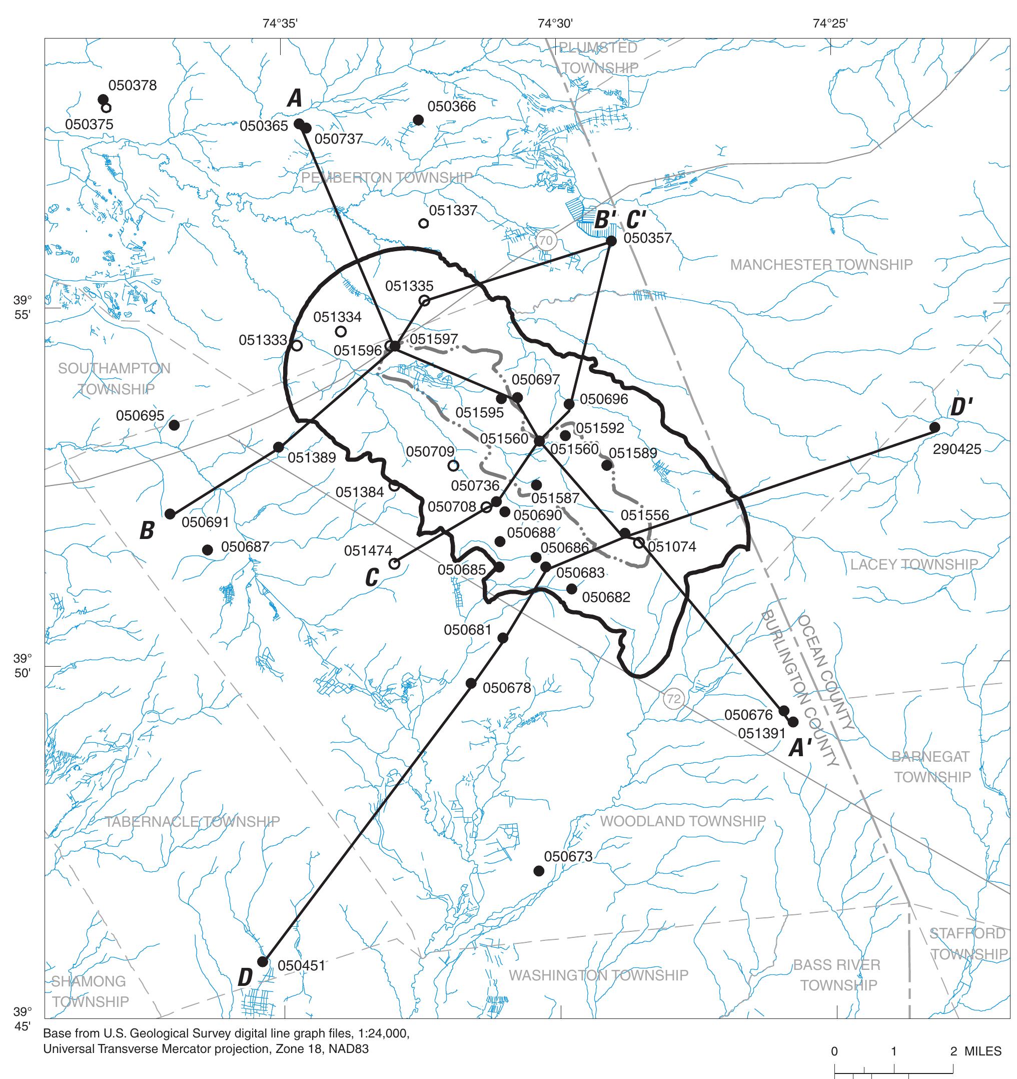Hydrogeologic framework in three drainage basins in the new