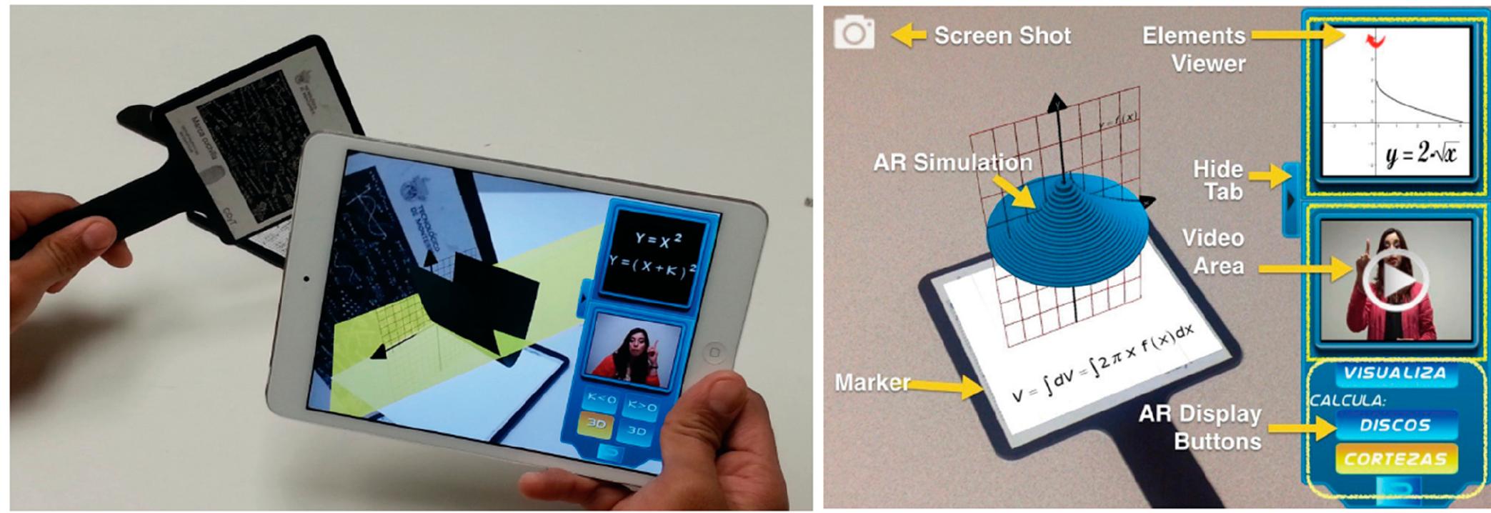 Ar app interface and its elements (reproduced with