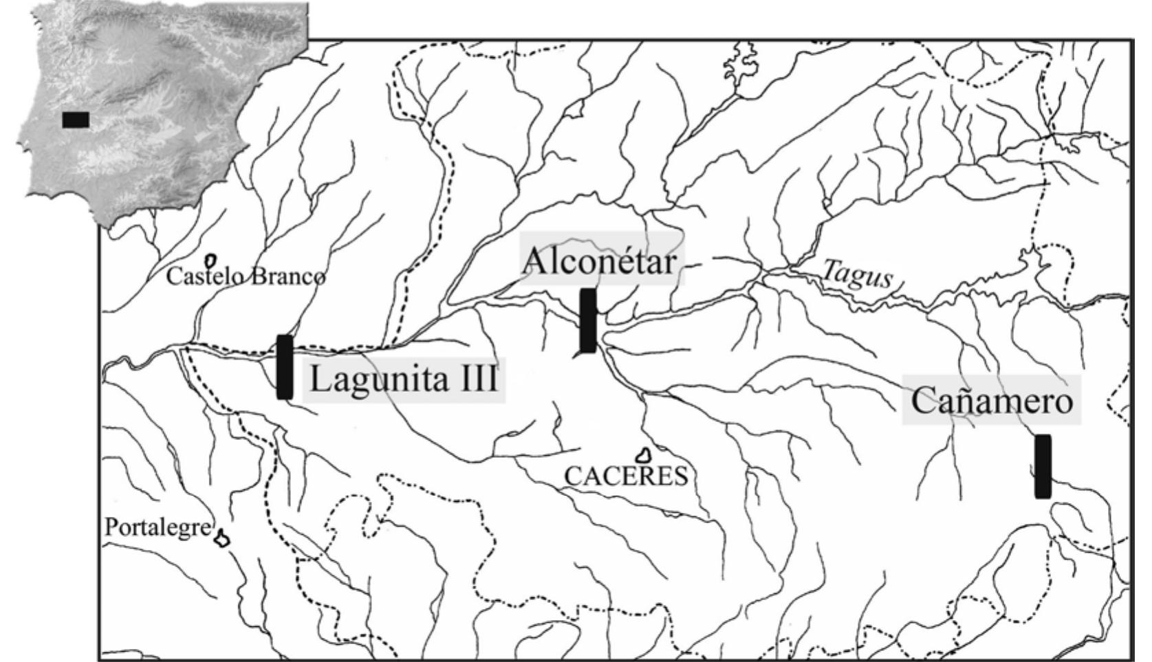 Location of the stelae cited in the text