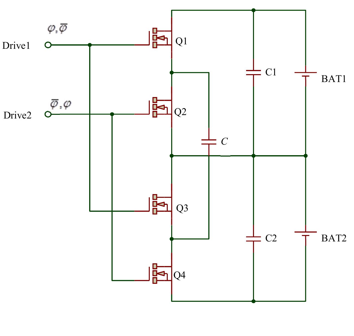 A basic topology of a switched capacitor (sc) battery