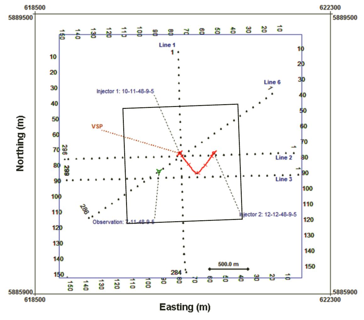 Coverage Of The Pilot Site And The Borehole Seismic Data