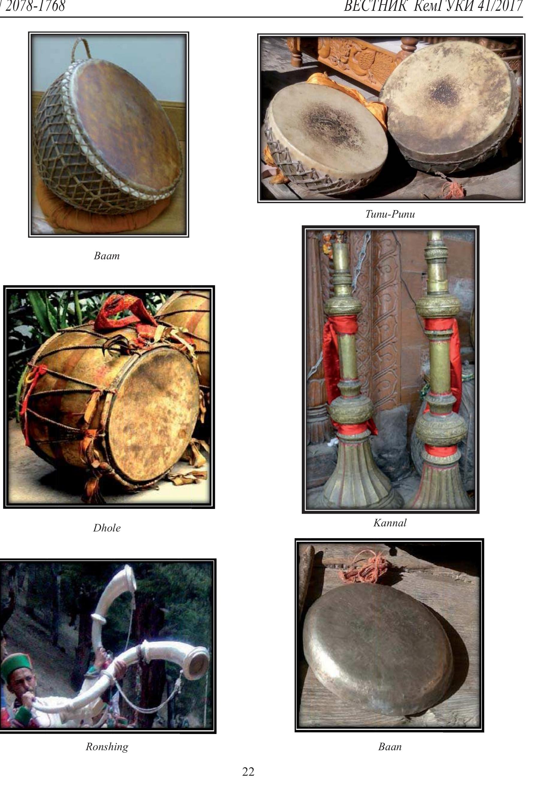 Figure 1 - Folk musical instruments of tribal area of
