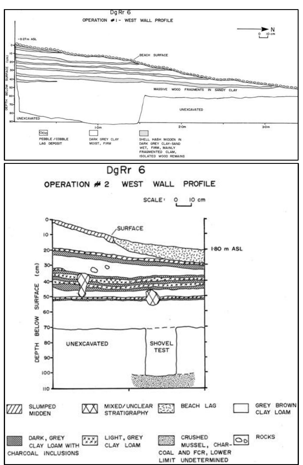 Beach, inland. beneath this is a one metre thick deep clay