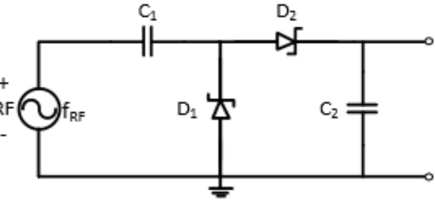 Single stage voltage doubler. the rectifier converts