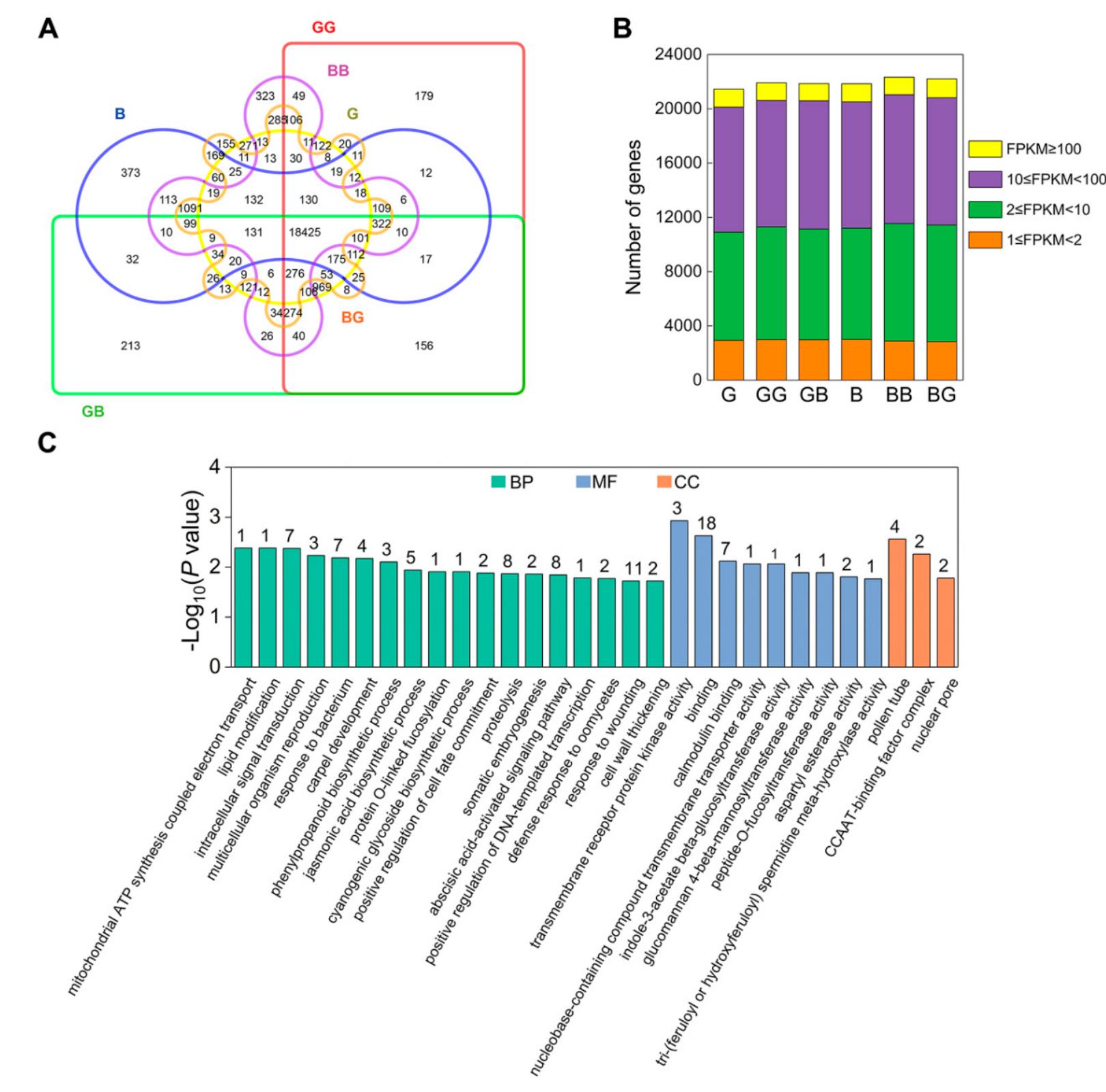 The global patterns of gene expression in all samples. (a)