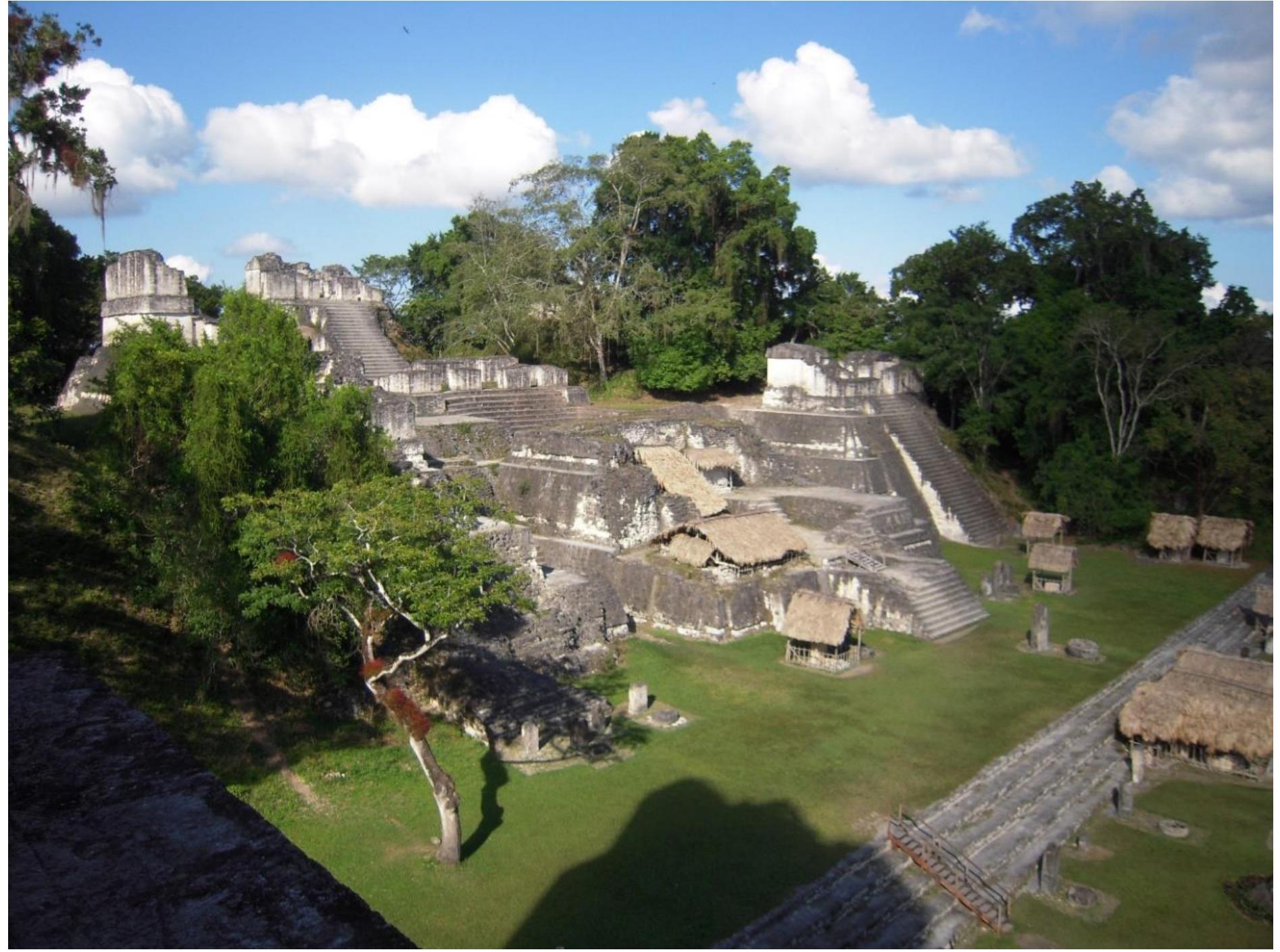 The north acropolis and the north terrace from the summit of