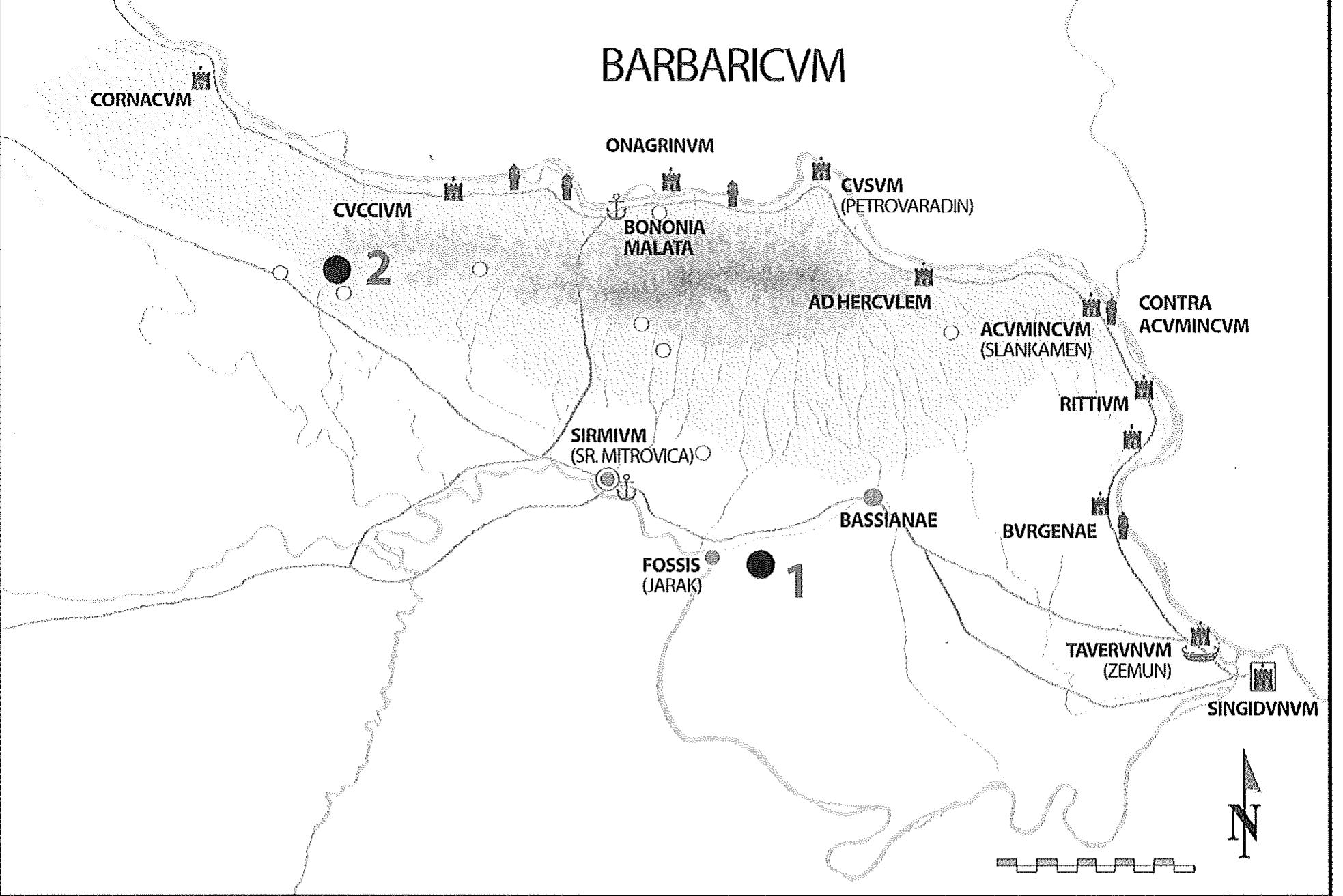 Karta 1. teritorija srema u kasnoanti¢kom periodu map 1.