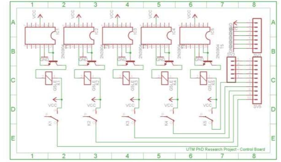 Control board schematic diagram design the model sensor