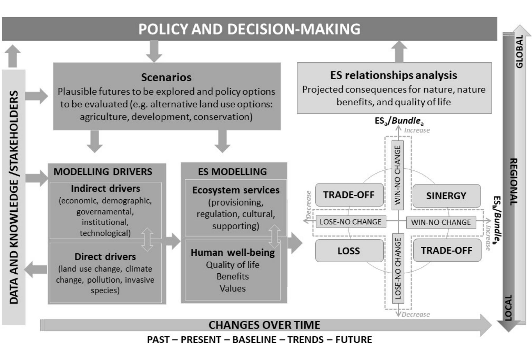 conceptual framework to illustrate the linkages between