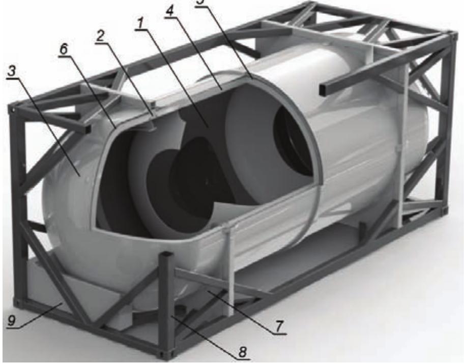 G. 1. model of the lng tank container for lng transportation