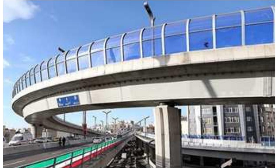 Giant scale of the elevated highway structure, qeytariyeh