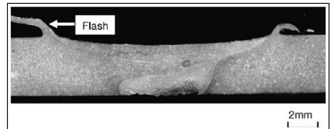 (16): a macrograph image of cross-section weld with