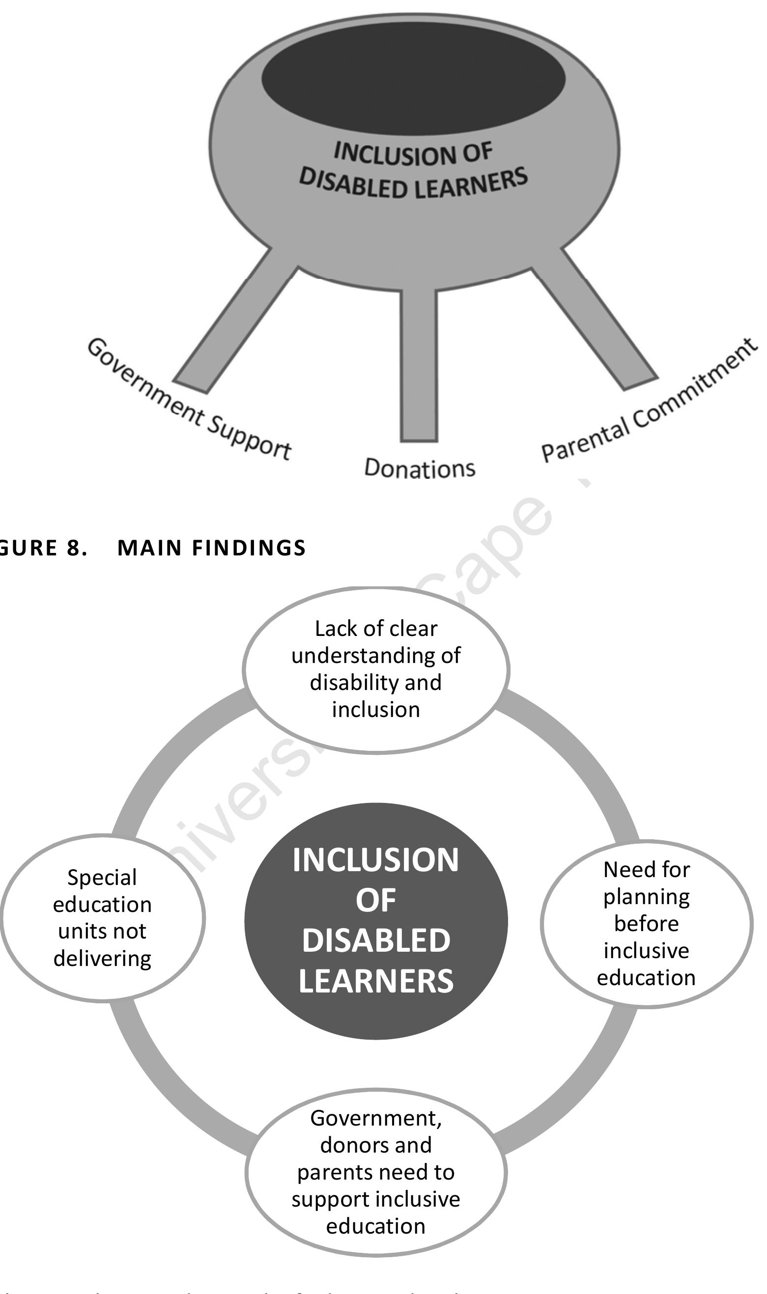 E 7. the types of support perceived as useful for inclusion