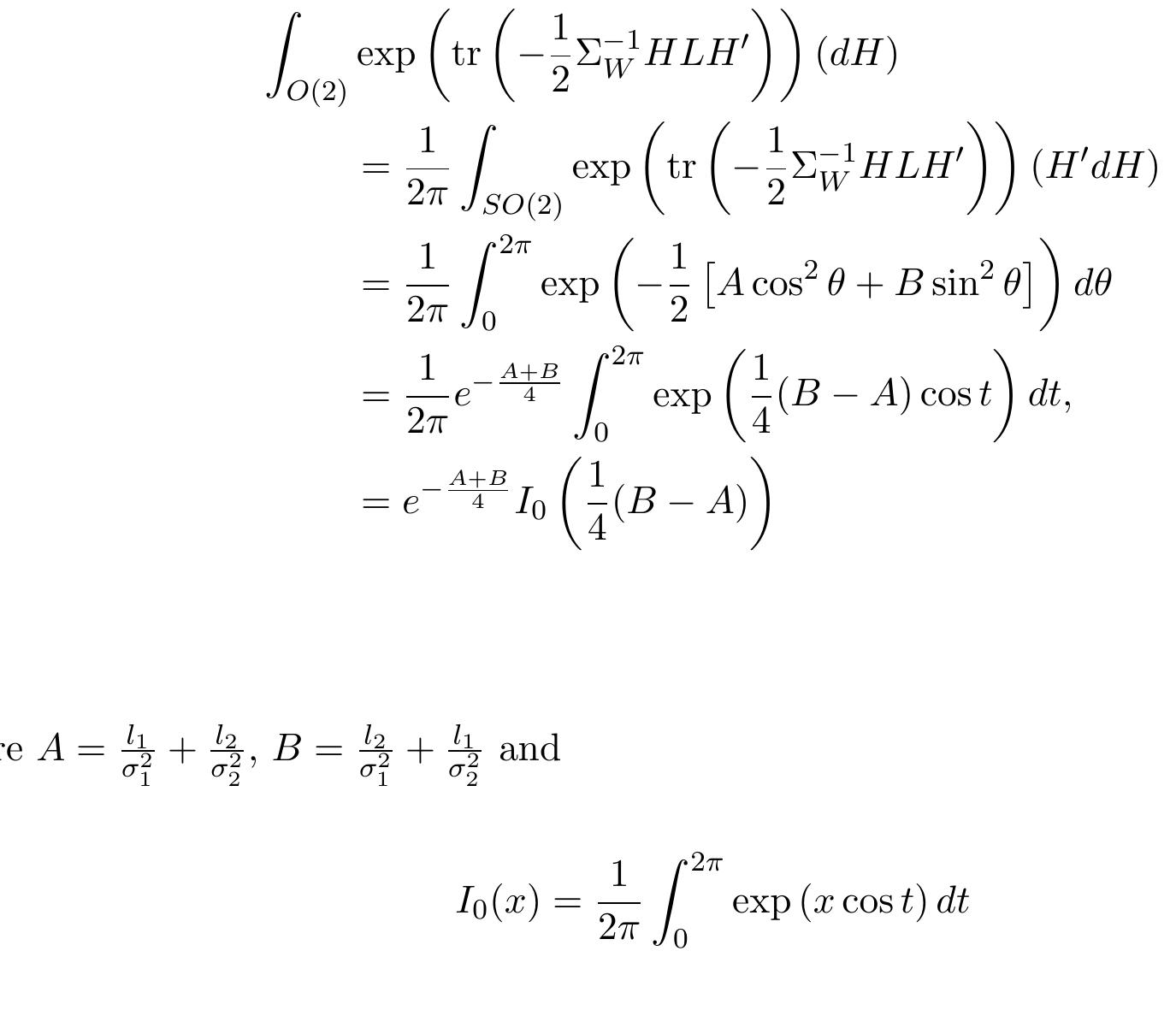 Is the modified bessel function of the first kind. note that