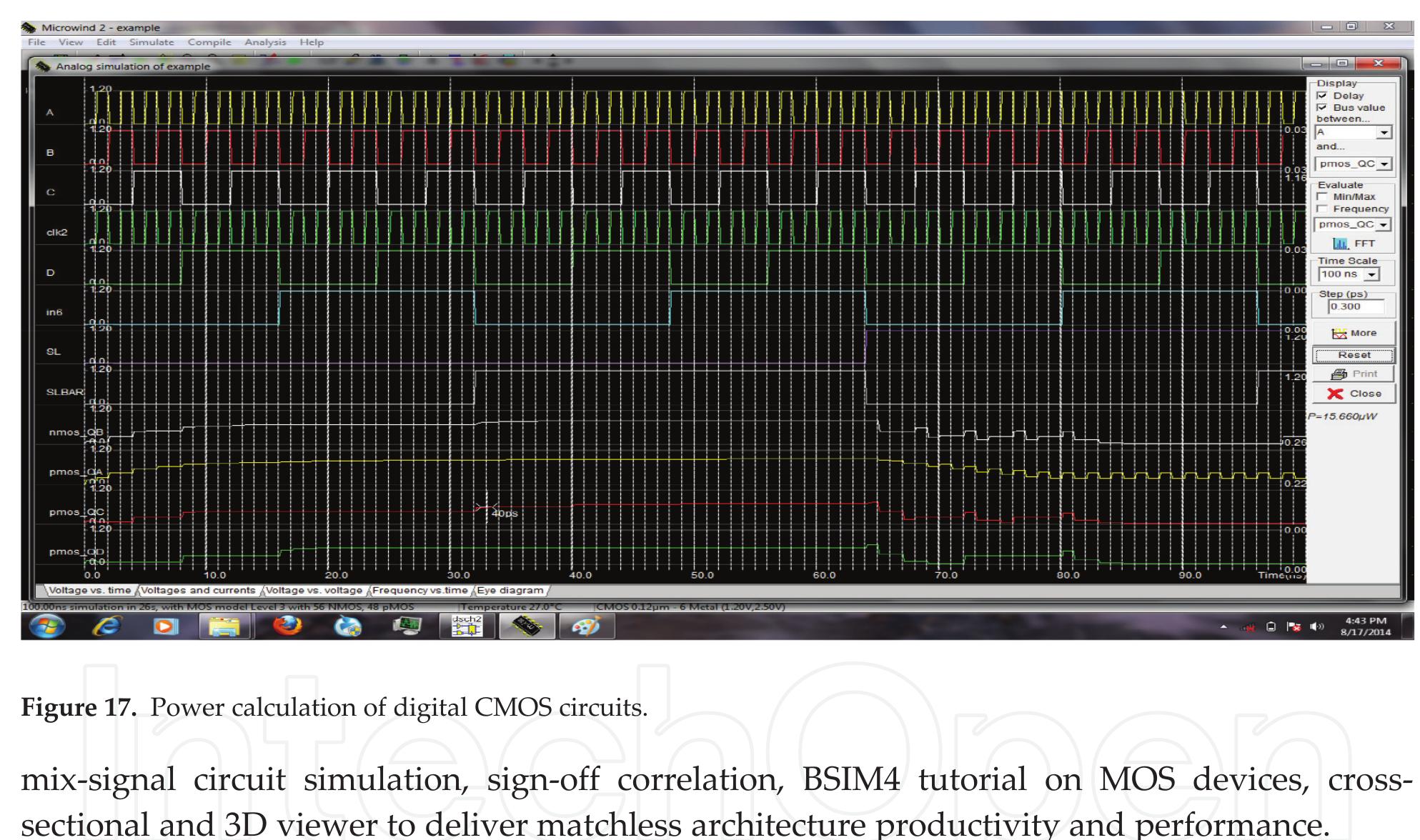 Simulation of digital cmos circuits.