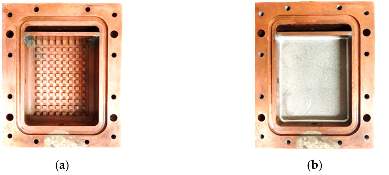 The inner surface geometry of the evaporator (a) before and